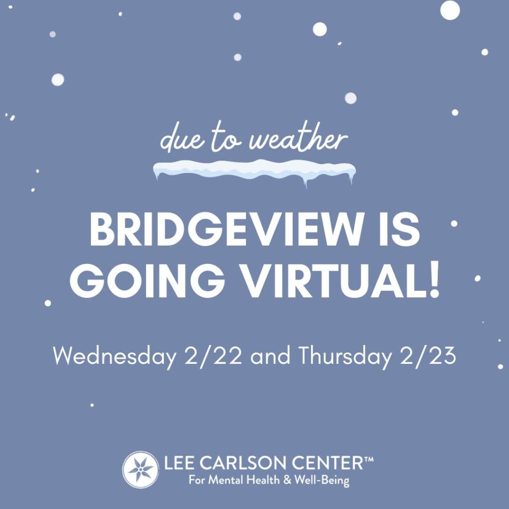 Bridgeview Drop-in Center will be Virtual 2/22 & 2/23 - Lee Carlson ...